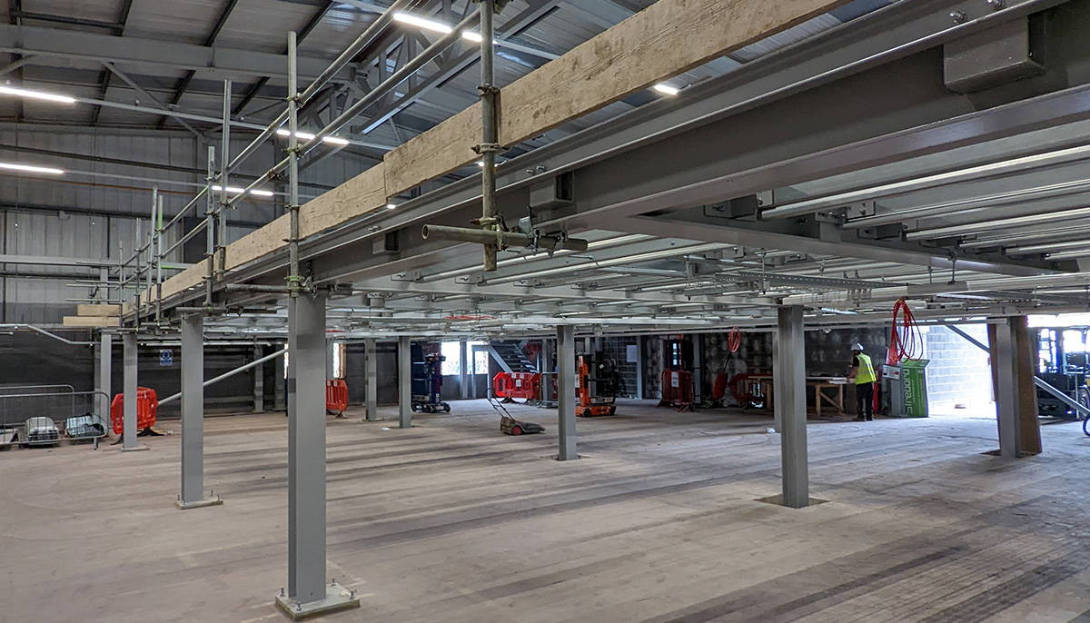 Reviewing progress on mezzanine structures - EirEng Consulting Engineers